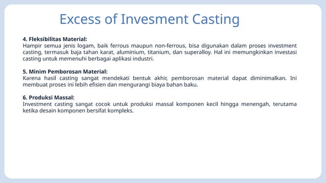 contoh ppt Invesment Casting pada Industri | PPTX