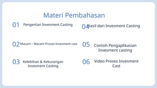 contoh ppt Invesment Casting pada Industri | PPTX
