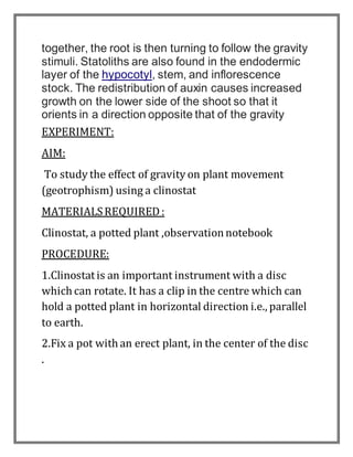 investigatory project on geotrophism | DOCX