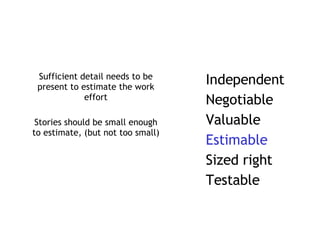 Invest In Good User Stories | PPT