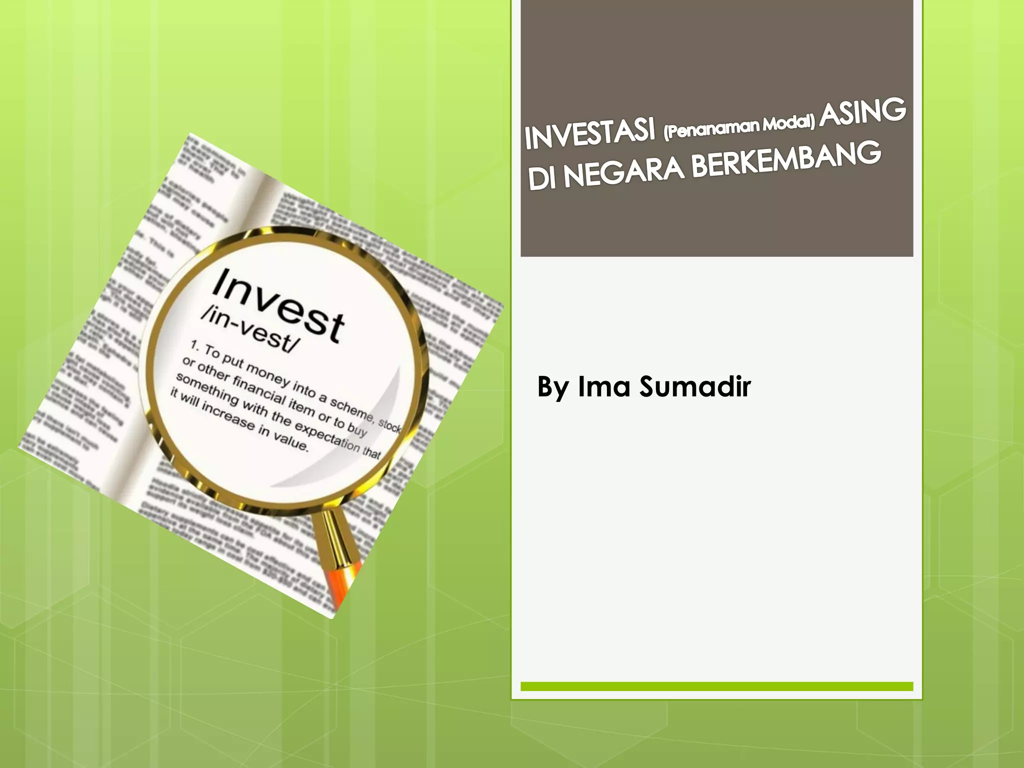 Investasi Asing di Negara Berkembang | PDF