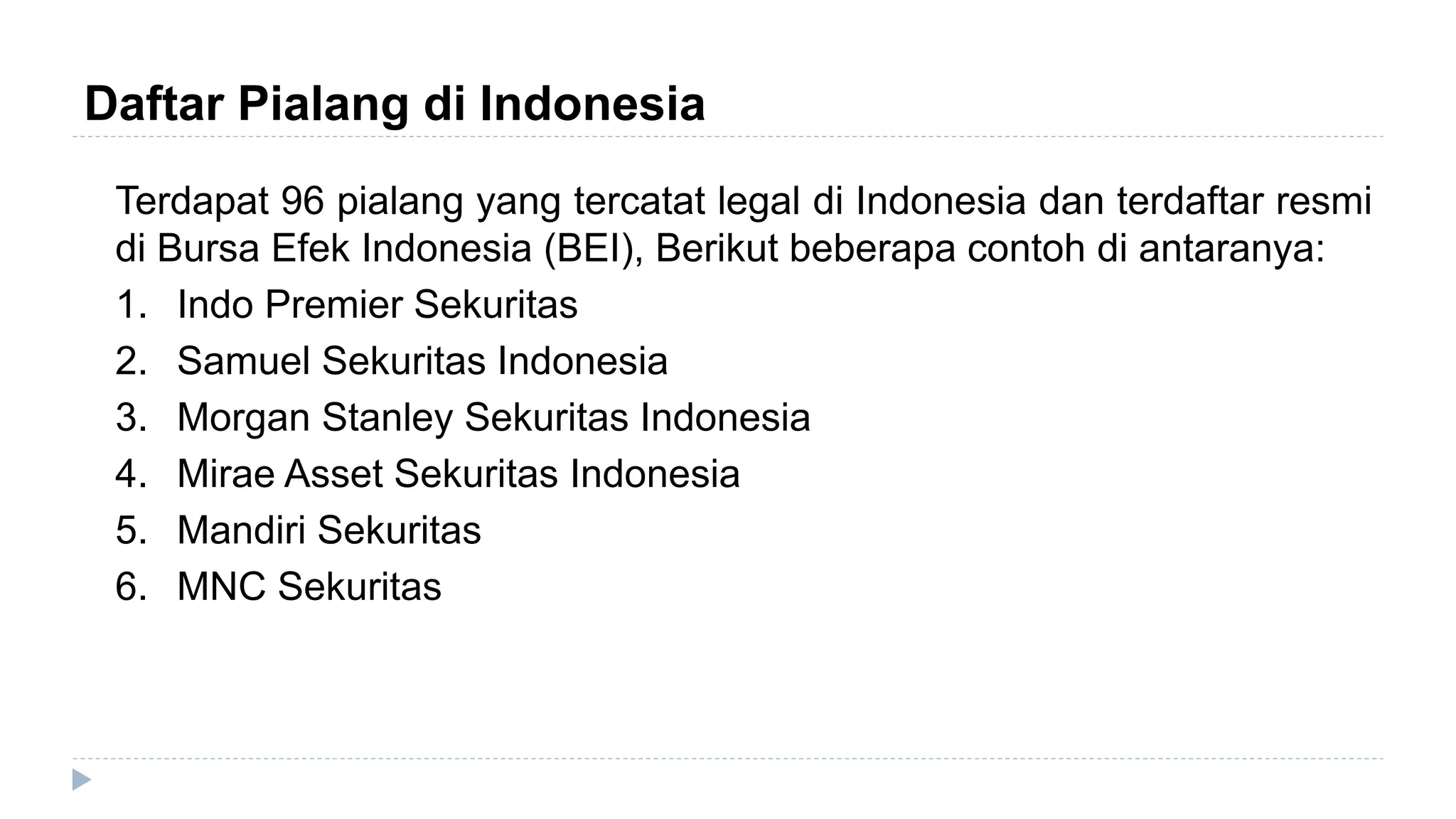 Investasi pasar modal pialang | PPTX