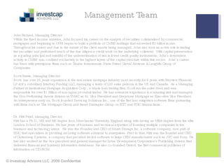 Investcap Advisors Llc Overview | PPT