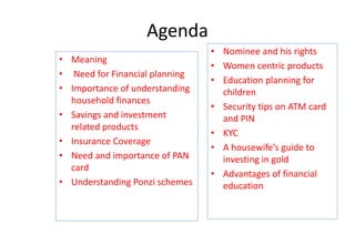 Financial planning & Investor awareness | PPT