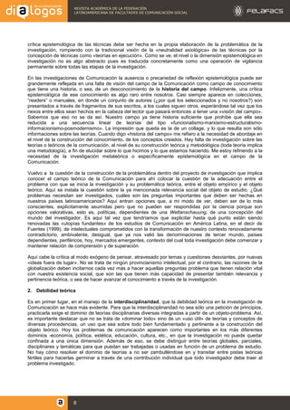 Investigación de la comunicación maria vassallo | PDF