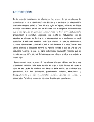 Paradigmas de programacion | DOCX | Programming Languages | Computing