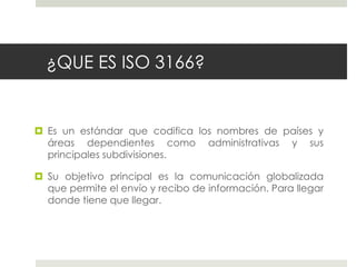 ISO 3166 y sus subdivisiones | PPTX