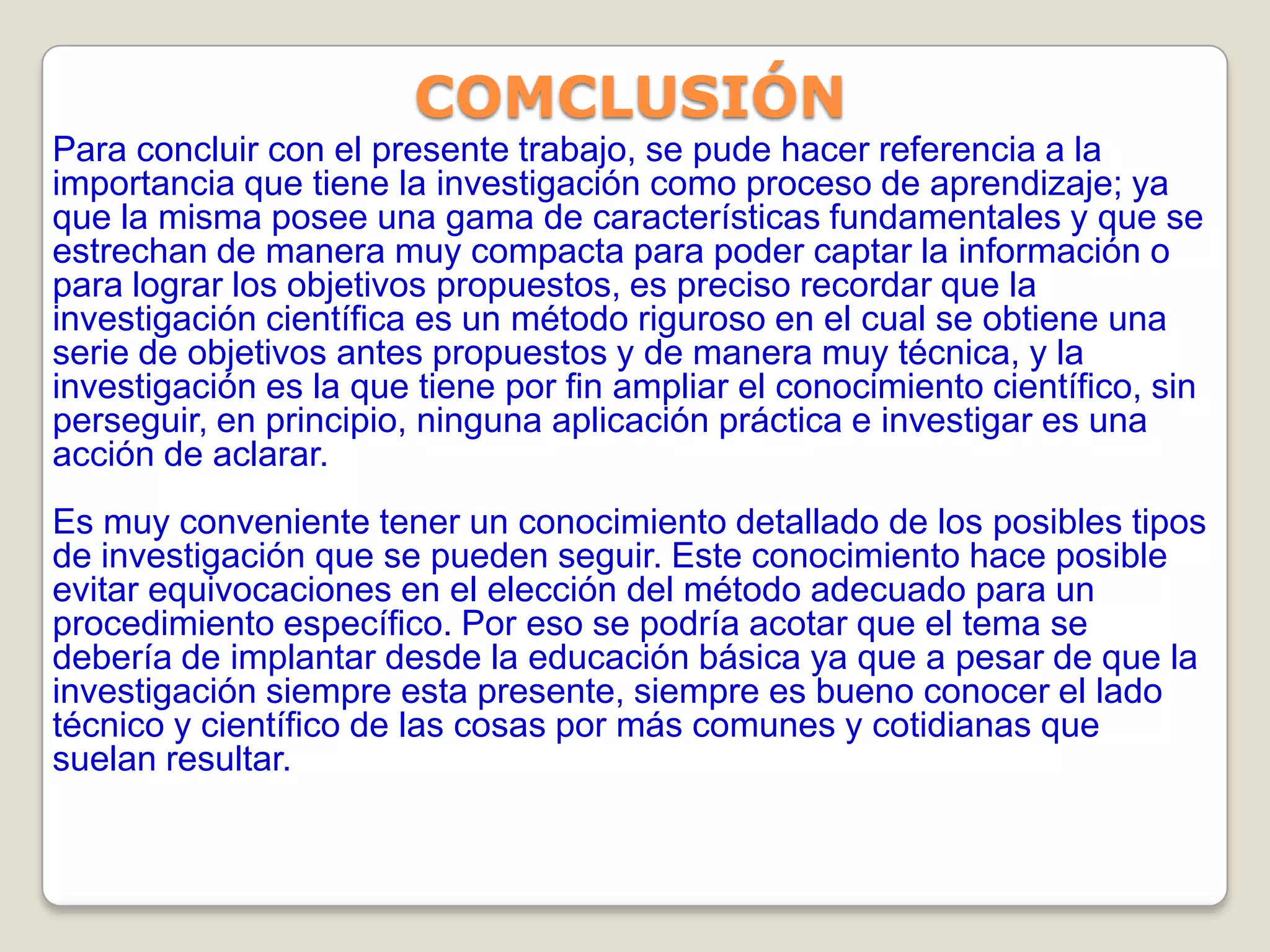 Investigacion cientifica | PPTX