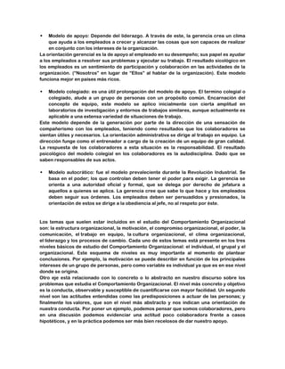 Investigacion comportamiento organizacional | DOCX