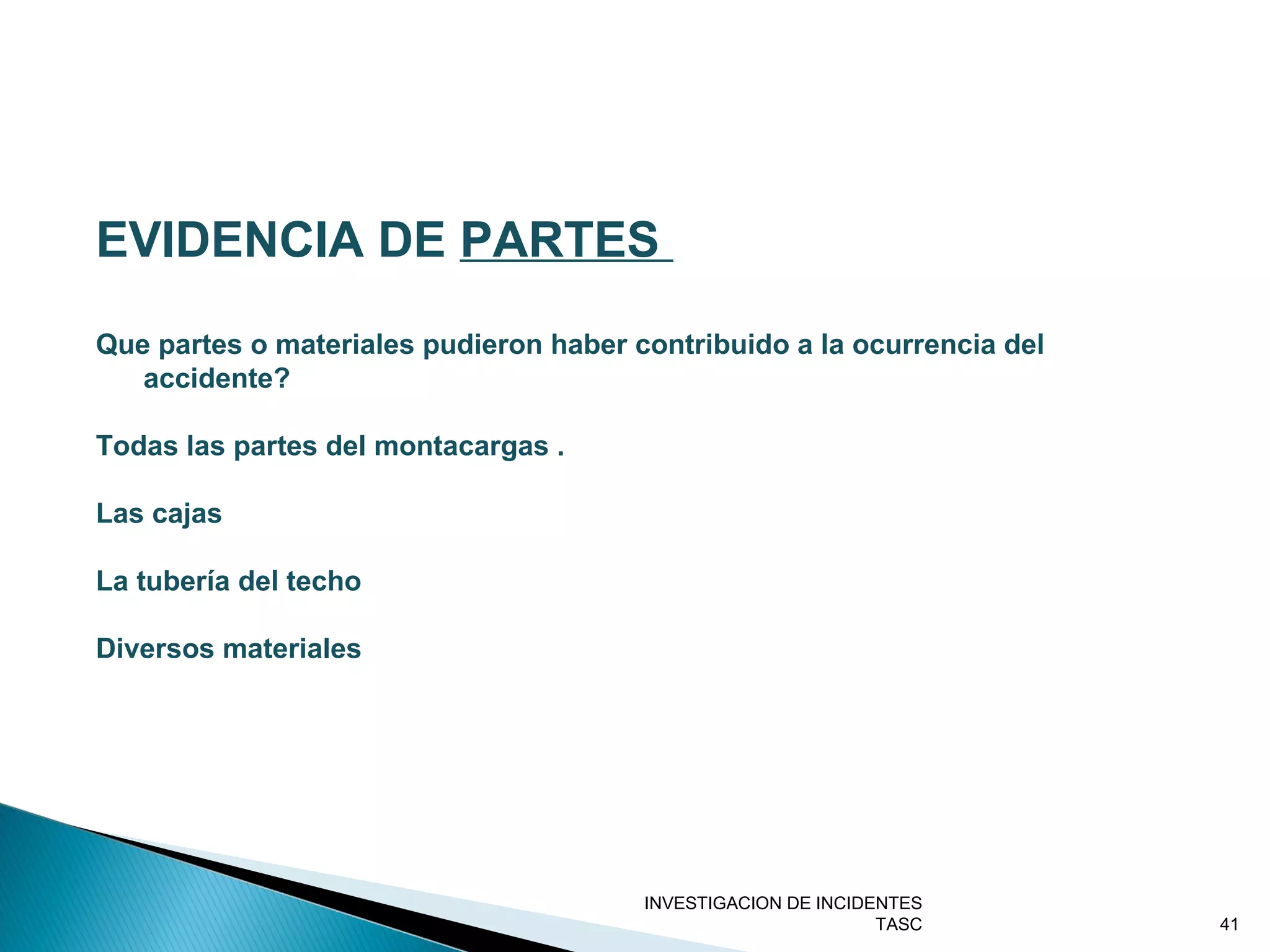 Investigacion de accidentes (tasc) | PPT