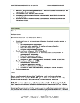Investigacion de operaciones 1 in09305 2013 | PDF