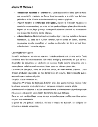Investigacion guion y planos maxima montero 12-sist-6-050 | DOCX