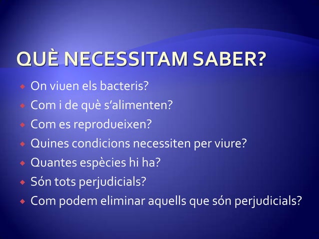 Investigam els bacteris | PPT