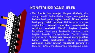 INVESTIGASI TENGGELAMNYA TITANIC K3 LINTAS SEKTOR | PPTX