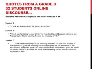 Investigating Students' Epistemologies in CSCL Discourse Through ...