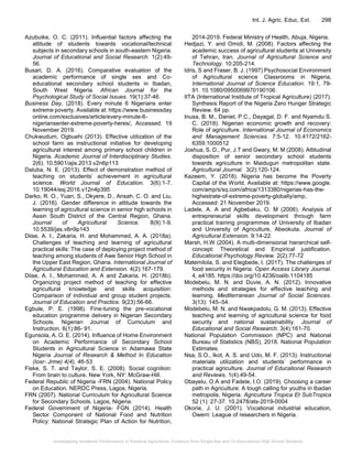 Investigating Academic Performance in Practical Agriculture: Evidence ...
