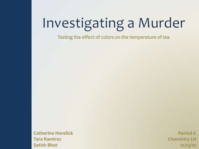 Investigating a Murder | PPT