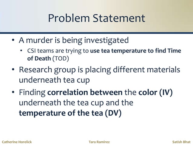 Investigating a Murder | PPT