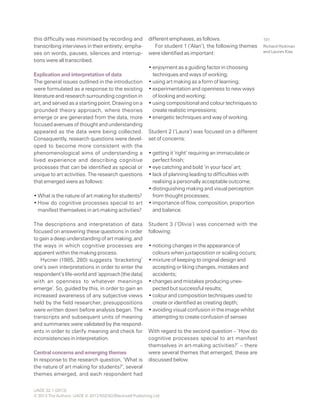 Investigating cognitive prosesses within a practical art context | PDF