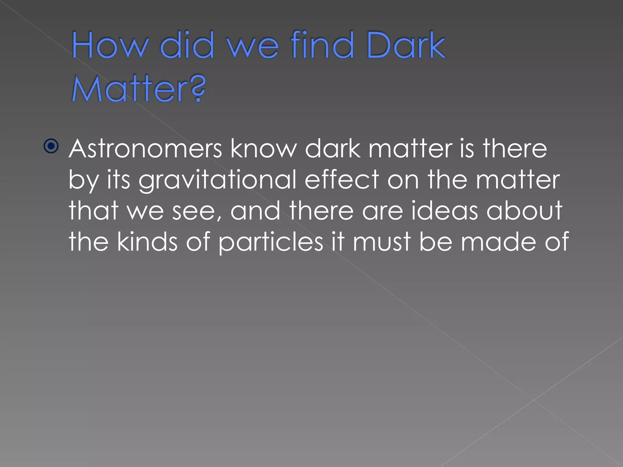 Investigating Dark Matter And Dark Energy | PPT