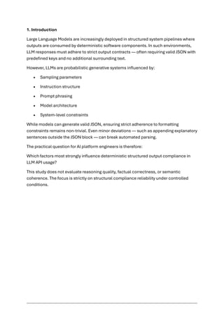 Investigating Deterministic Structured Output Compliance in LLM API ...