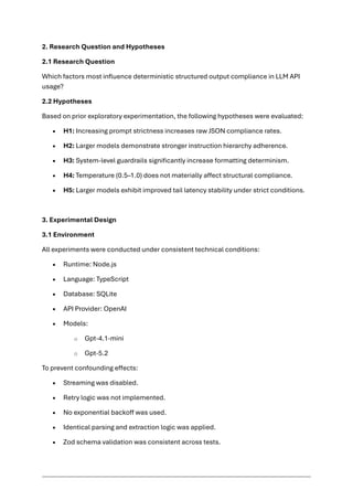 Investigating Deterministic Structured Output Compliance in LLM API ...