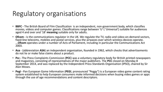 Investigating regulatory bodies | PPT