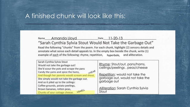 Investigating Sensory Details in Sarah Cynthia Sylvia Stout ...