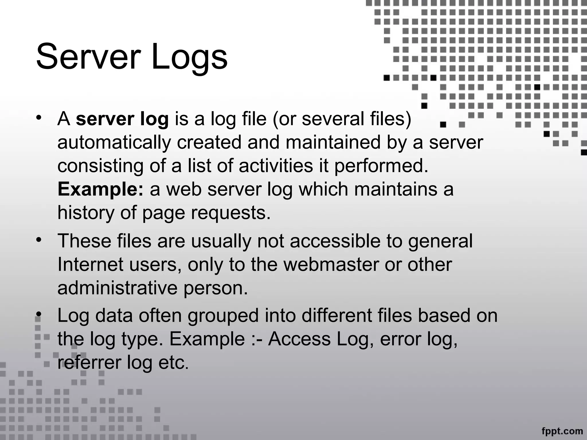 Investigating server logs | PPT | Operating Systems | Computer Software ...