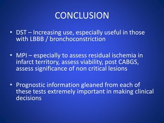 Investigating stable IHD- Treadmill, Dobutamine stress echo or Stress ...