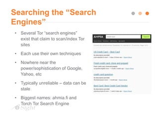 Investigating Using the Dark Web | PPTX