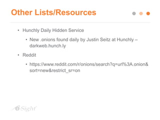 Investigating Using the Dark Web | PPTX