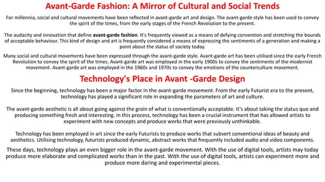 Investigating the Universe of Avant-Grade Design.pptx