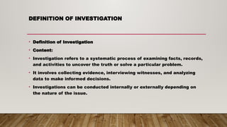 INVESTIGATION IN AUDITING-OBJECTIVES,TYPES.pptx
