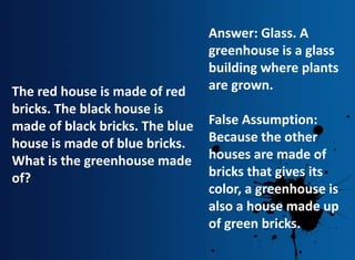 Case Analysis (Riddles) | PPTX