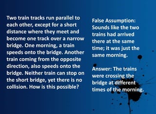 Case Analysis (Riddles) | PPTX