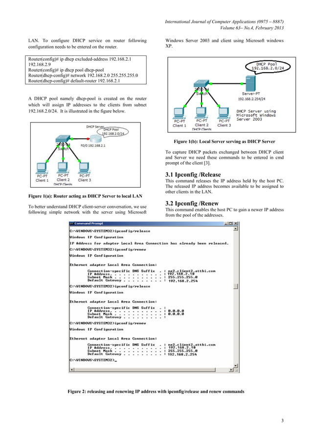Investigation of dhcp packets using wireshark | PDF