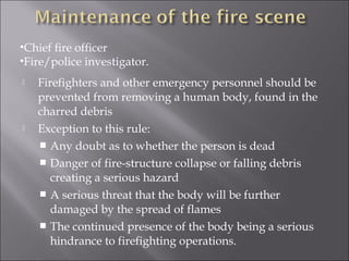 Fatal Fire Investigation (Forensic Science) | PPT