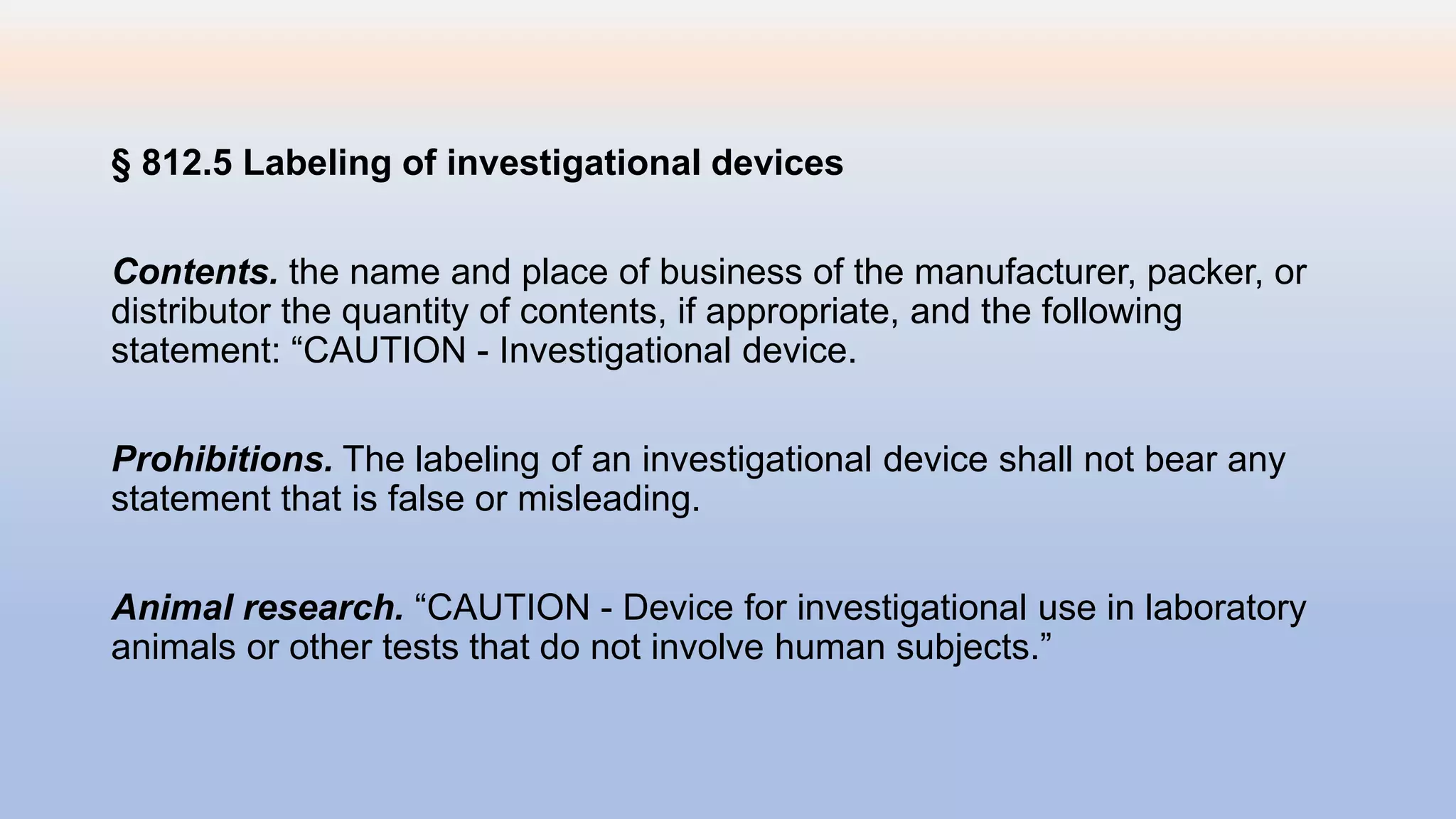 INVESTIGATIONAL DEVICE EXEMPTIONS.pptx