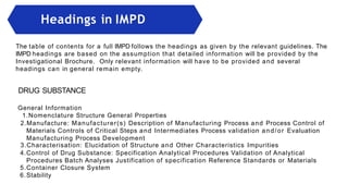 Investigational medicinal product dossier | PPTX