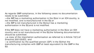 Investigational medicinal product dossier | PPTX