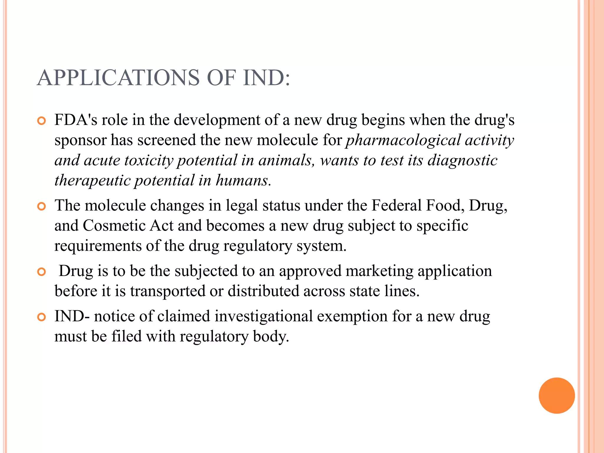 Investigational new drug | PPTX