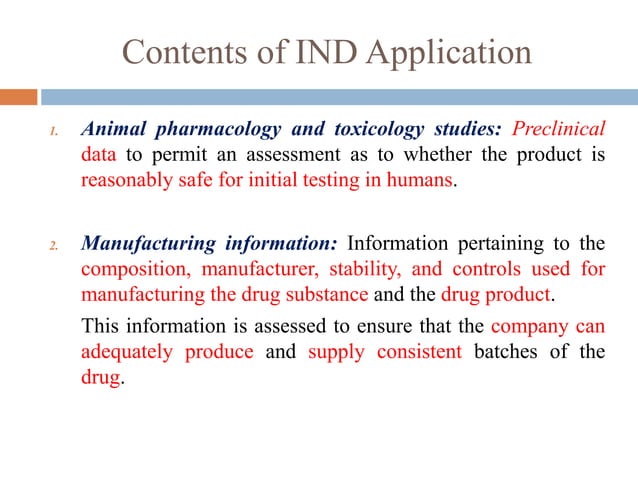 Investigational New Drug Application | PPTX | Pharmaceutical Industry ...