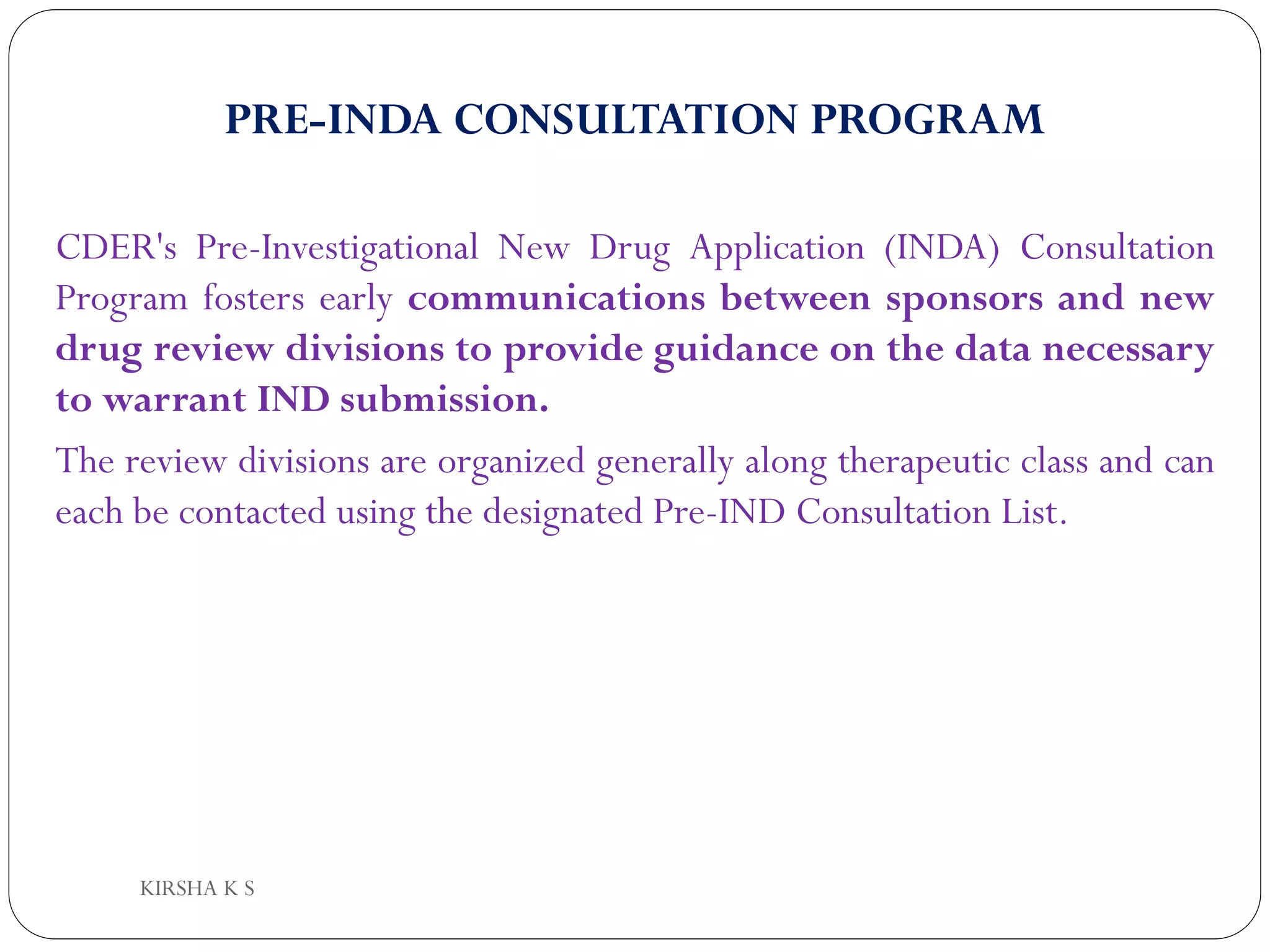 Investigational new drug application | PDF