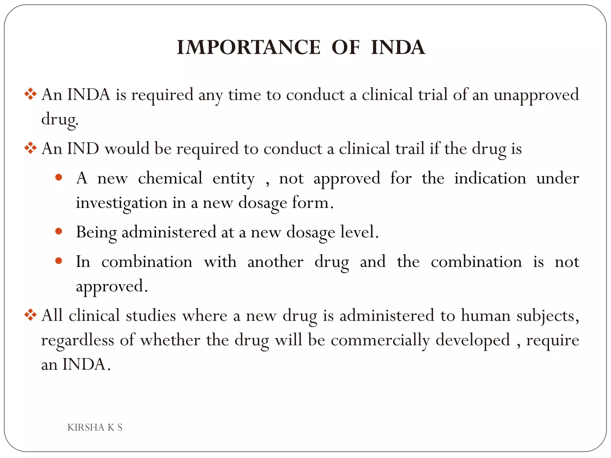 Investigational new drug application | PDF
