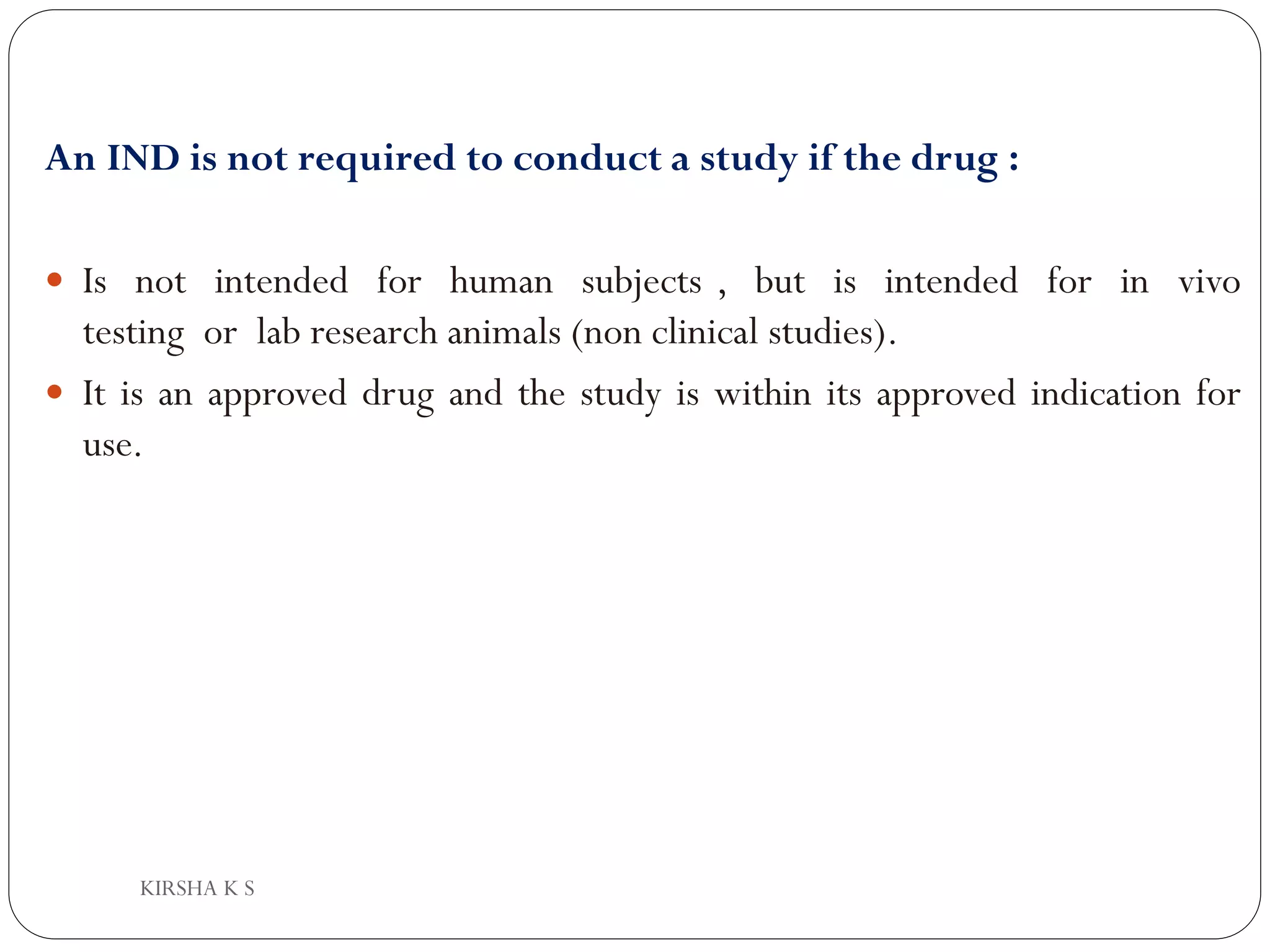 Investigational new drug application | PDF