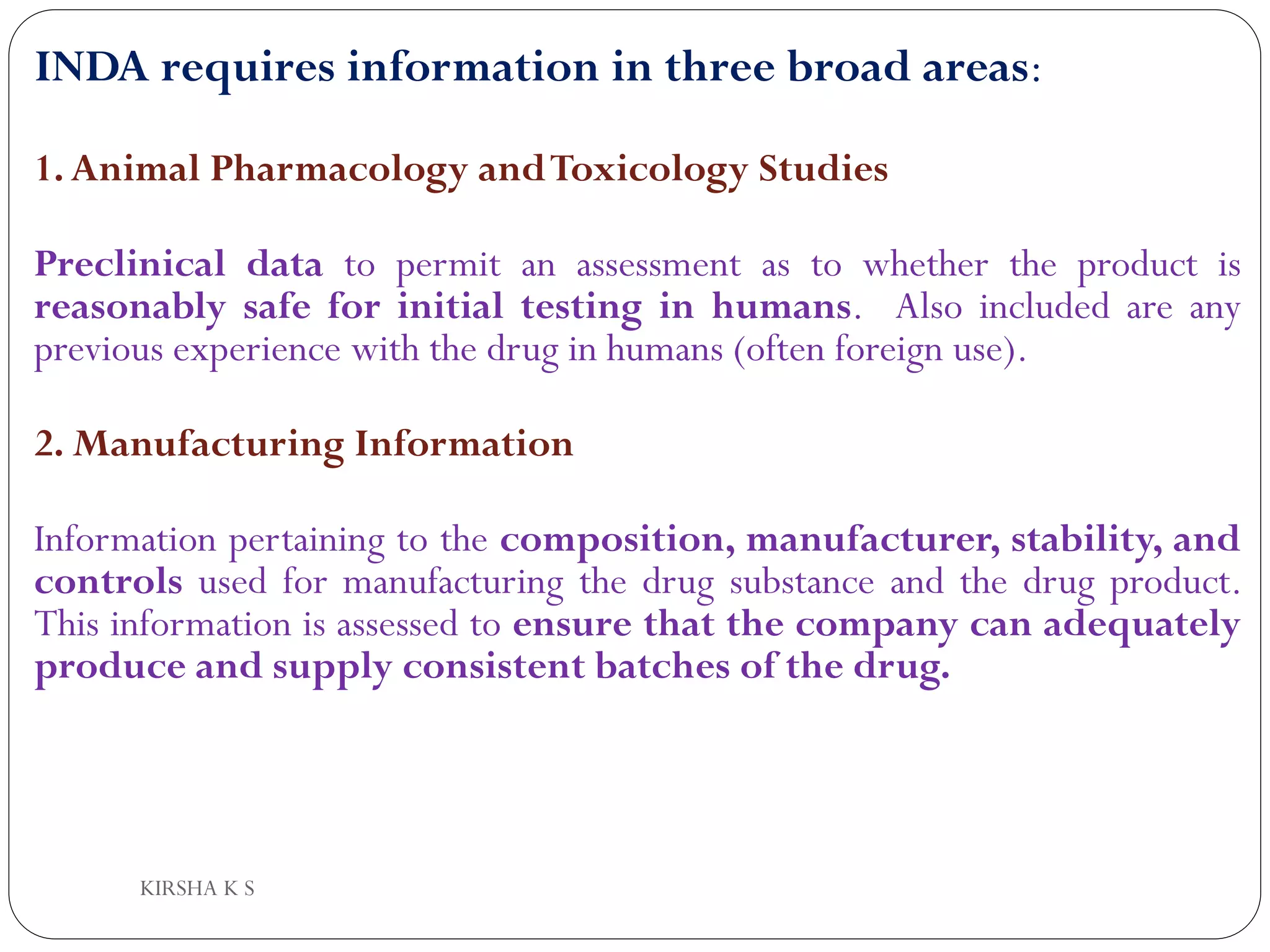 Investigational new drug application | PDF