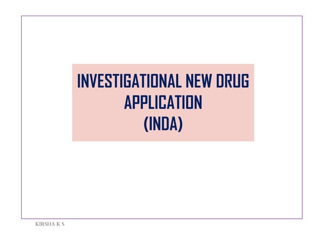 Investigational new drug application | PDF