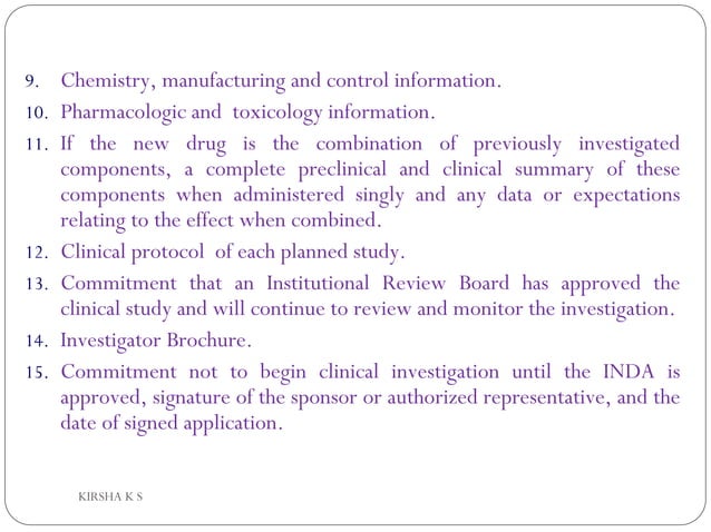 Investigational new drug application | PDF