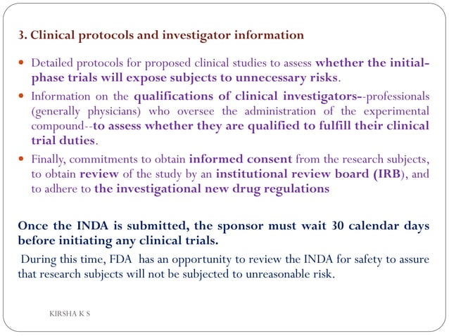 Investigational new drug application | PDF